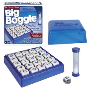 big boggle with 5x5 grid and 25 letter cubes by winning moves games usa, thought provoking word game bigger than the original, for 2 or more players, ages 8+ (1147)