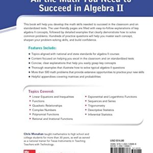 McGraw-Hill Education Algebra II Review and Workbook