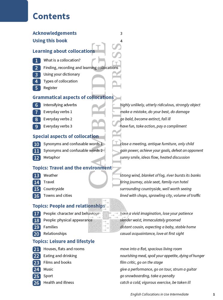 English Collocations in Use Intermediate Book with Answers: How Words Work Together for Fluent and Natural English (Vocabulary in Use)