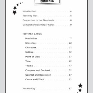 100 Task Cards: Literary Text: Reproducible Mini-Passages With Key Questions to Boost Reading Comprehension Skills