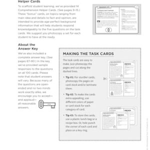 100 Task Cards: Informational Text: Reproducible Mini-Passages With Key Questions to Boost Reading Comprehension Skills