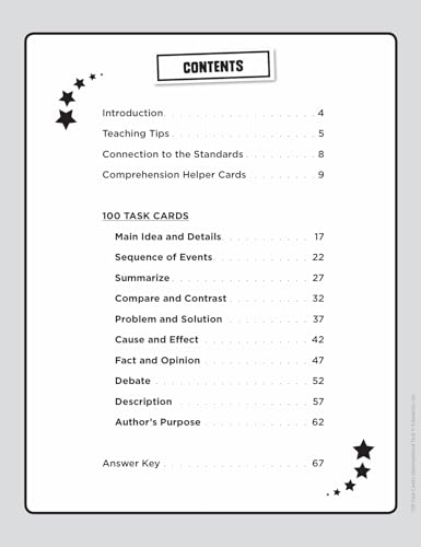 100 Task Cards: Informational Text: Reproducible Mini-Passages With Key Questions to Boost Reading Comprehension Skills