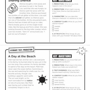 100 Task Cards: Literary Text: Reproducible Mini-Passages With Key Questions to Boost Reading Comprehension Skills