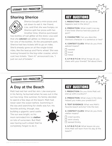 100 Task Cards: Literary Text: Reproducible Mini-Passages With Key Questions to Boost Reading Comprehension Skills