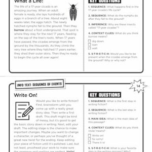 100 Task Cards: Informational Text: Reproducible Mini-Passages With Key Questions to Boost Reading Comprehension Skills