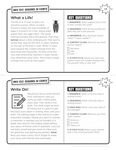 100 Task Cards: Informational Text: Reproducible Mini-Passages With Key Questions to Boost Reading Comprehension Skills