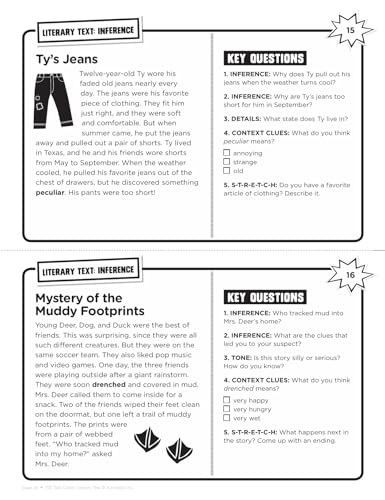 100 Task Cards: Literary Text: Reproducible Mini-Passages With Key Questions to Boost Reading Comprehension Skills