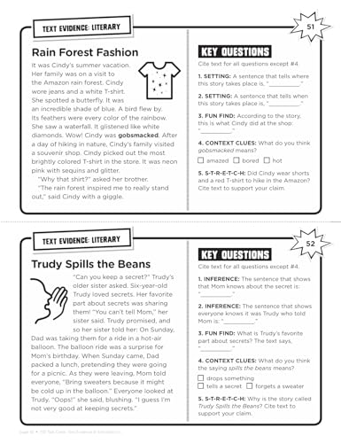 100 Task Cards: Text Evidence: Reproducible Mini-Passages With Key Questions to Boost Reading Comprehension Skills