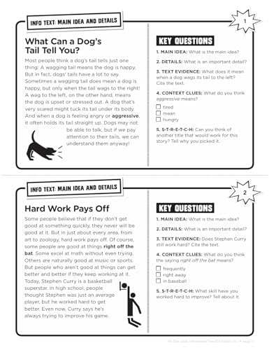 100 Task Cards: Informational Text: Reproducible Mini-Passages With Key Questions to Boost Reading Comprehension Skills