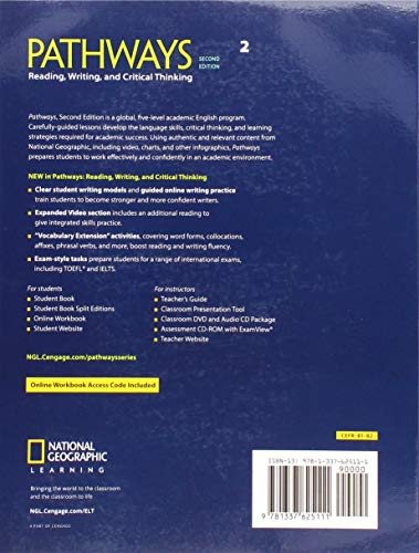 Bundle: Pathways: Reading, Writing, and Critical Thinking 2, 2nd Student Edition + Online Workbook (1-year access)