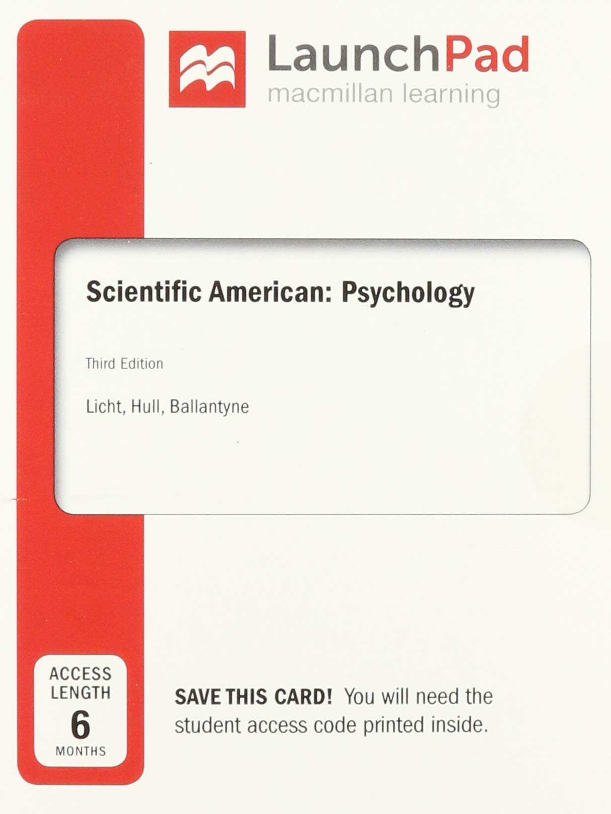 Loose-Leaf Version for Scientific American: Psychology 3e & LaunchPad for Scientific American: Psychology (Six-Months Access)