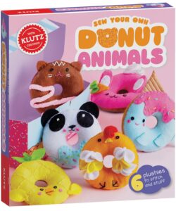 klutz sew your own donut animals craft kit, brown/a