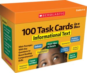 scholastic 100 task cards in a box: informational text