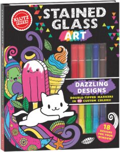 stained glass art: dazzling designs (klutz activity book)