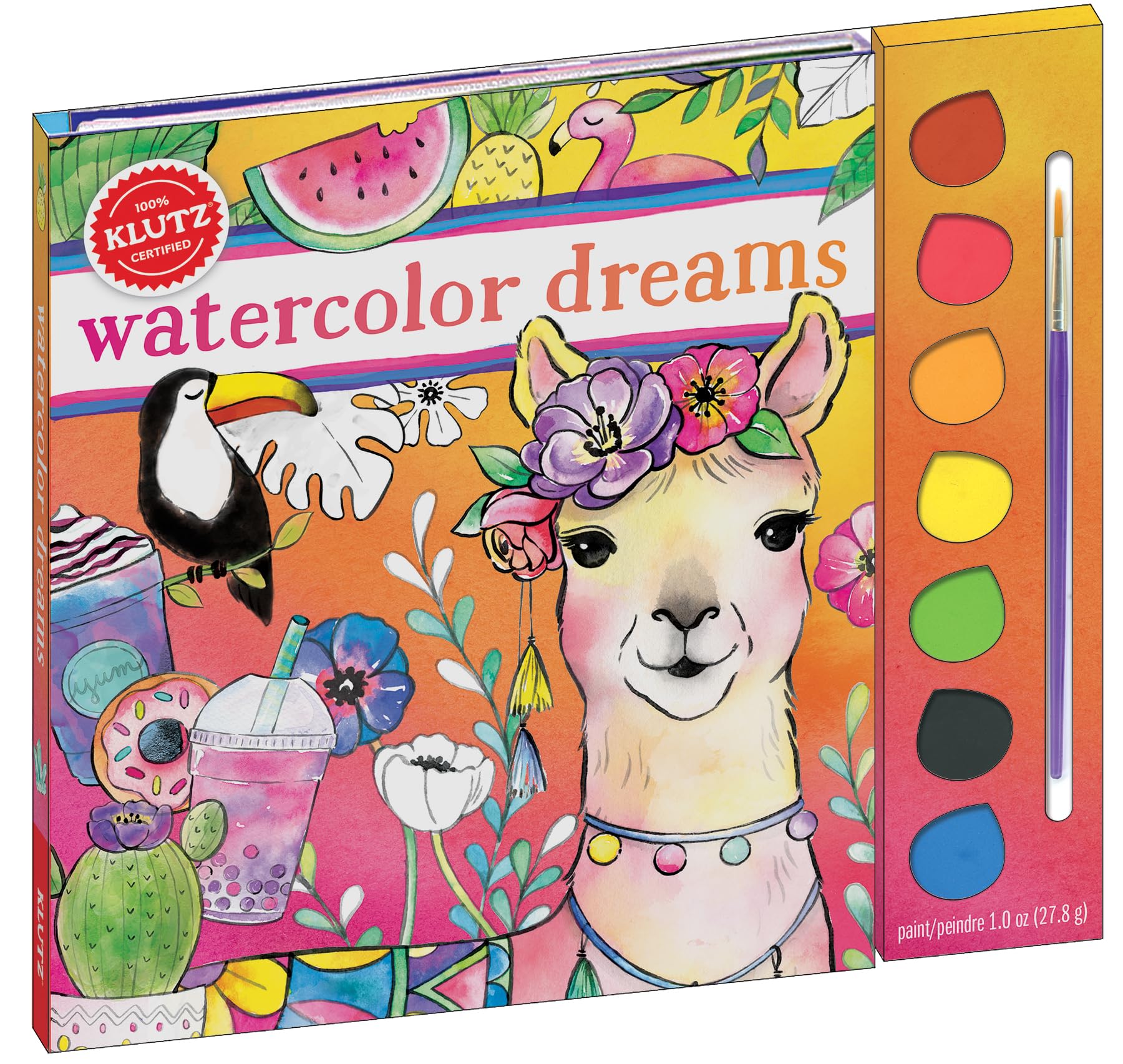 Klutz Watercolor Dreams Craft Kit, 11 Piece Set, Multicolor