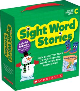 sight word stories: level c (parent pack): fun books that teach 25 sight words to help new readers soar (scholastic guided reading level c)