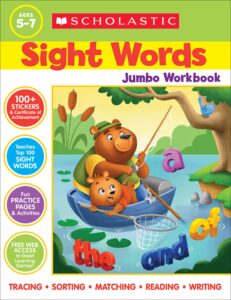 scholastic sight words jumbo workbook