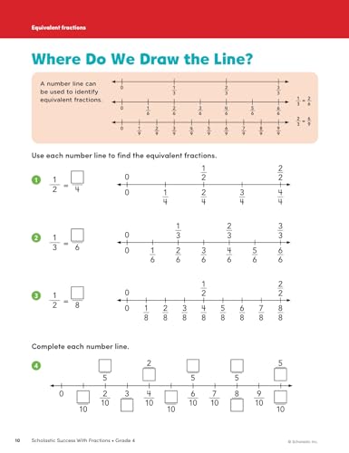 Scholastic Success with Fractions Grade 4 Workbook