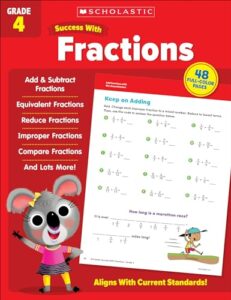 scholastic success with fractions grade 4 workbook