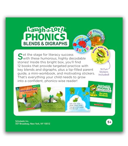 Scholastic Laugh-A-Lot Phonics: Blends & Digraphs (Parent Pack) Boxed Set, Paperback, 12 per Pack (SC-736582)