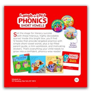 Laugh-A-Lot Phonics: Short Vowels (Parent Pack): 12 Engaging Books That Teach Key Decoding Skills to Help New Readers Soar