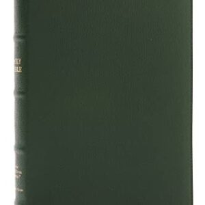 NKJV, Thinline Reference Bible, Large Print, Premium Goatskin Leather, Green, Premier Collection, Red Letter, Comfort Print: Holy Bible, New King James Version