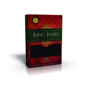 KJV Study Bible, Large Print, Bonded Leather, Black, Thumb Indexed, Red Letter: Second Edition (Signature)