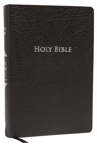 KJV Study Bible, Large Print, Bonded Leather, Black, Thumb Indexed, Red Letter: Second Edition (Signature)