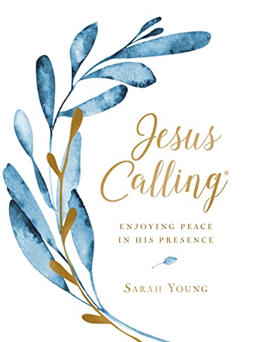 Jesus Calling, Large Text Cloth Botanical, with Full Scriptures: Enjoying Peace in His Presence (A 365-Day Devotional)