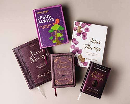 Jesus Always, Large Text Cloth Botanical Cover, with Full Scriptures: Embracing Joy in His Presence (A 365-Day Devotional)