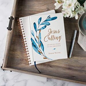 Jesus Calling, Large Text Cloth Botanical, with Full Scriptures: Enjoying Peace in His Presence (A 365-Day Devotional)