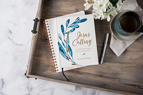 Jesus Calling, Large Text Cloth Botanical, with Full Scriptures: Enjoying Peace in His Presence (A 365-Day Devotional)