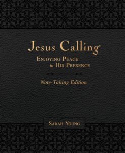 jesus calling note-taking edition, leathersoft, black, with full scriptures: enjoying peace in his presence (a 365-day devotional and prayer journal)