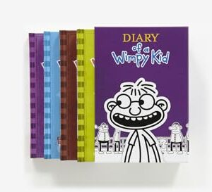 Diary of a Wimpy Kid Box of Books 5-8 Hardcover Gift Set: Ugly Truth, Cabin Fever, The Third Wheel, Hard Luck