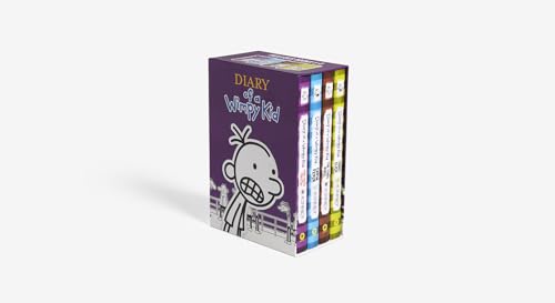 Diary of a Wimpy Kid Box of Books 5-8 Hardcover Gift Set: Ugly Truth, Cabin Fever, The Third Wheel, Hard Luck