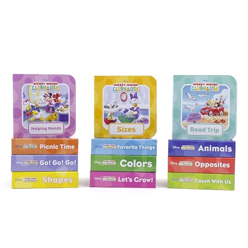 Disney Junior Mickey Mouse Clubhouse - My First Library Board Book Block 12-Book Set - PI Kids