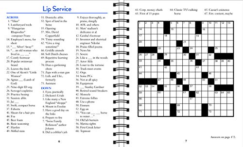 Brain Games - Crossword Puzzles - Large Print (Blue)