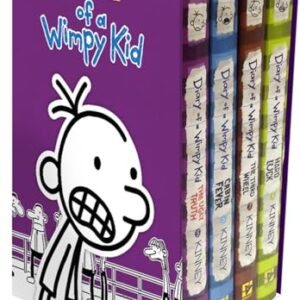 Diary of a Wimpy Kid Box of Books 5-8 Hardcover Gift Set: Ugly Truth, Cabin Fever, The Third Wheel, Hard Luck