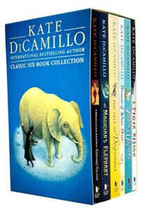 six books box collection set (the miraculous journey of edward tulane, the magician's elephant, the tale of despereaux, because of winn-dixie, flora & ulysses,the tiger rising)