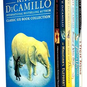 Six Books Box Collection Set (The Miraculous Journey of Edward Tulane, The Magician's Elephant, The Tale of Despereaux, Because of Winn-Dixie, Flora & Ulysses,The Tiger Rising)