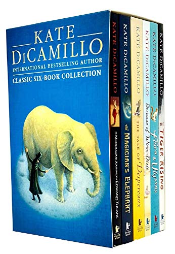 Six Books Box Collection Set (The Miraculous Journey of Edward Tulane, The Magician's Elephant, The Tale of Despereaux, Because of Winn-Dixie, Flora & Ulysses,The Tiger Rising)