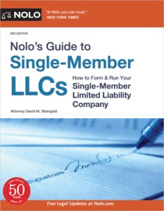 nolo’s guide to single-member llcs: how to form & run your single-member limited liability company