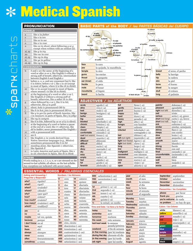 Medical Spanish SparkCharts (Volume 40)