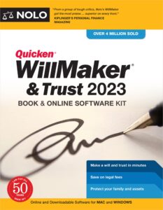 quicken willmaker & trust 2023: book & online software kit