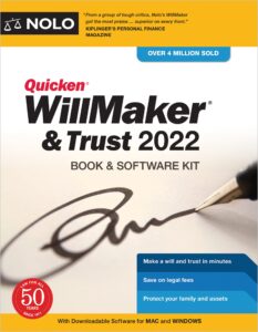 quicken willmaker & trust 2022: book & software kit (nolo)