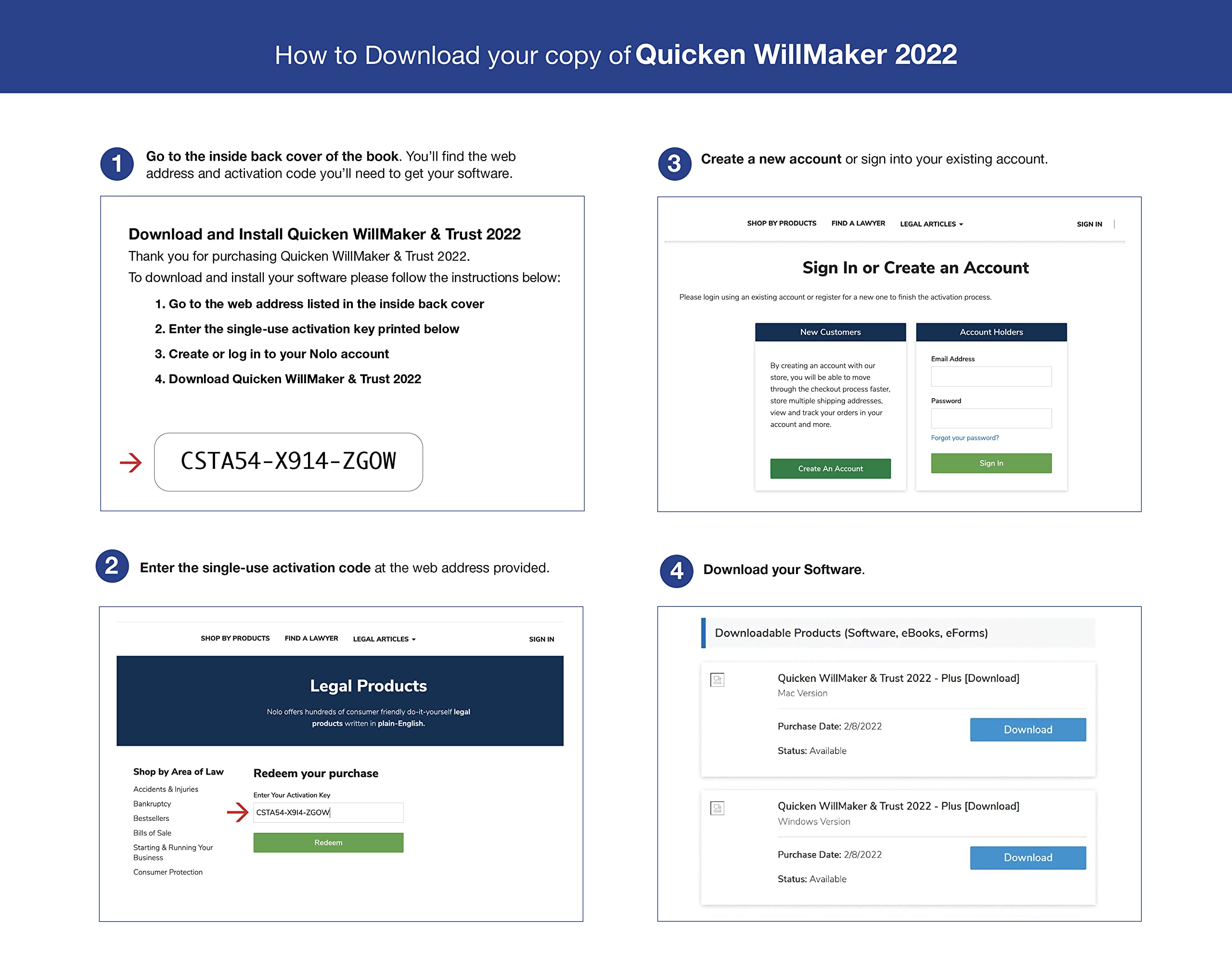 Quicken Willmaker & Trust 2022: Book & Software Kit (Nolo)