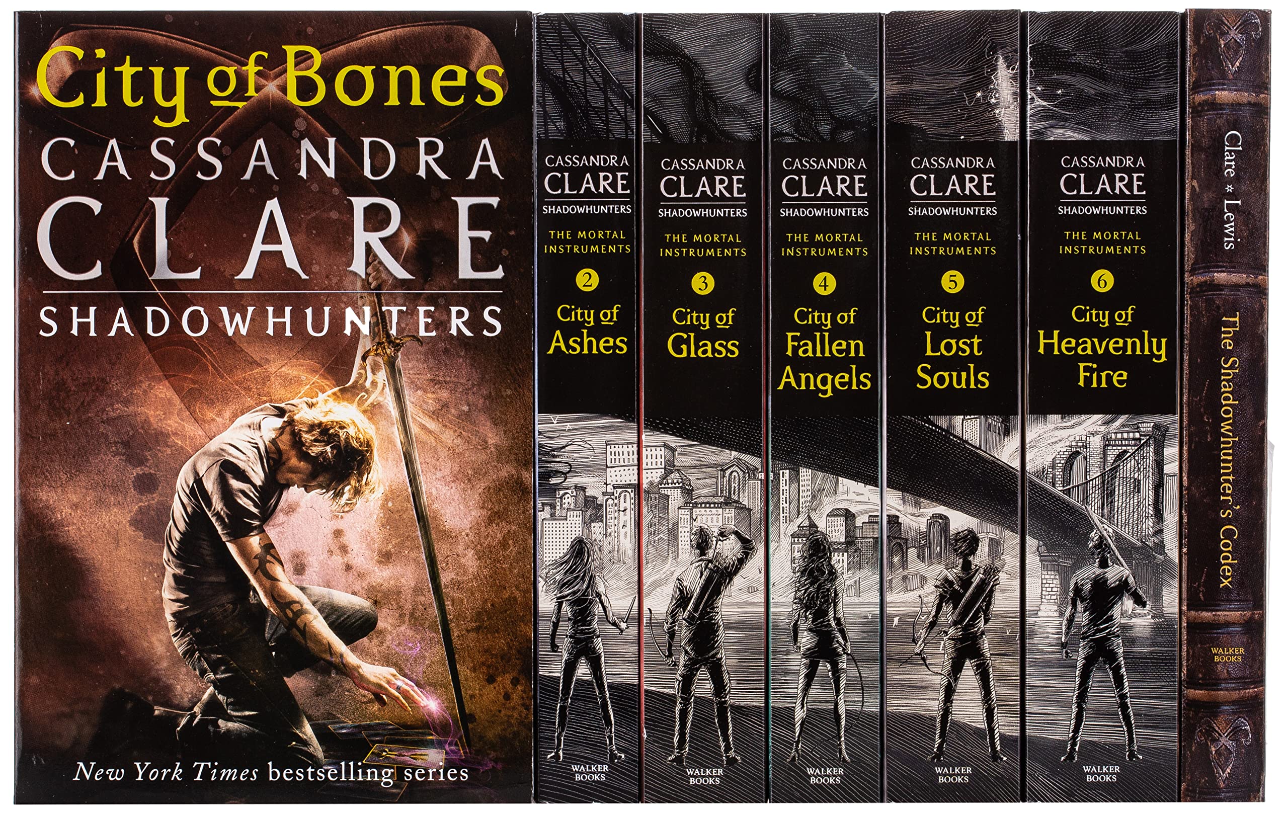 Cassandra Clare The Mortal Instruments: A Shadowhunters Collection 7 Books Set (Bones, Ashes, Glass, Fallen Angels, Lost Souls, Heavenly Fire + The Shadowhunter's Codex)