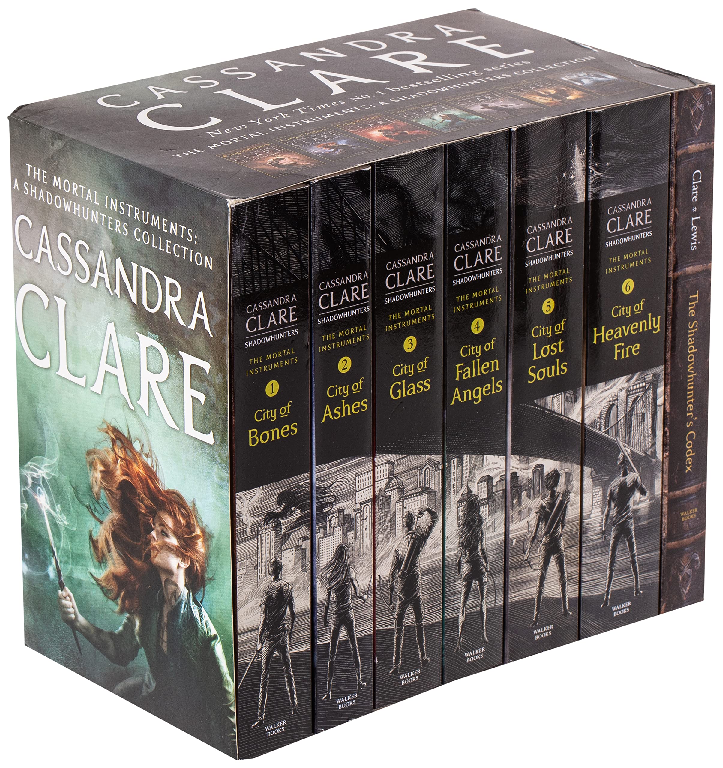 Cassandra Clare The Mortal Instruments: A Shadowhunters Collection 7 Books Set (Bones, Ashes, Glass, Fallen Angels, Lost Souls, Heavenly Fire + The Shadowhunter's Codex)