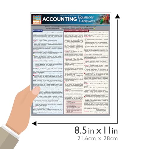 Accounting Equations & Answers QuickStudy Laminated Reference Guide