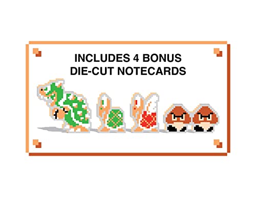 Super Mario Bros. 8-bit Retro 2024 Wall Calendar + Bonus Die-cut Notecards